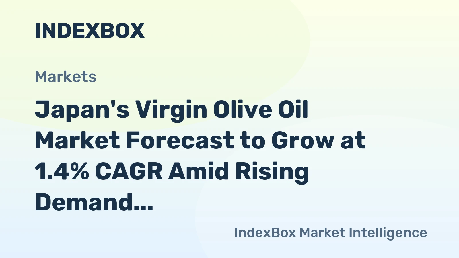 Japan's Virgin Olive Oil Market Forecast to Grow at 1.4% CAGR Amid Rising Demand