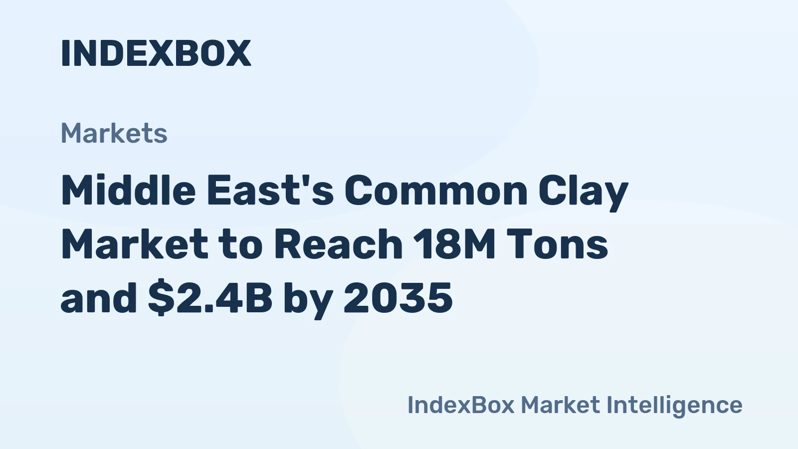 Middle East's Common Clay Market to Reach 18M Tons and $2.4B by 2035