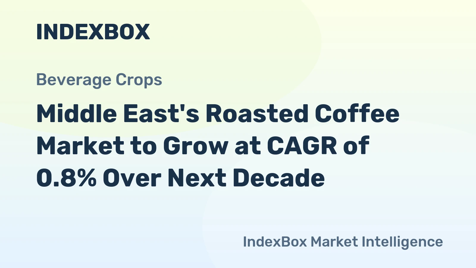 Middle East's Roasted Coffee Market to Grow at CAGR of 0.8% Over Next Decade