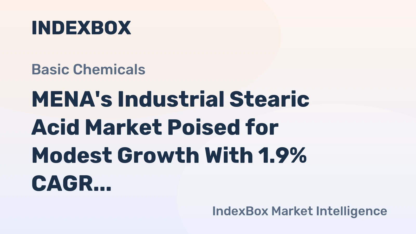 MENA's Industrial Stearic Acid Market Poised for Modest Growth With 1.9% CAGR Through 2035