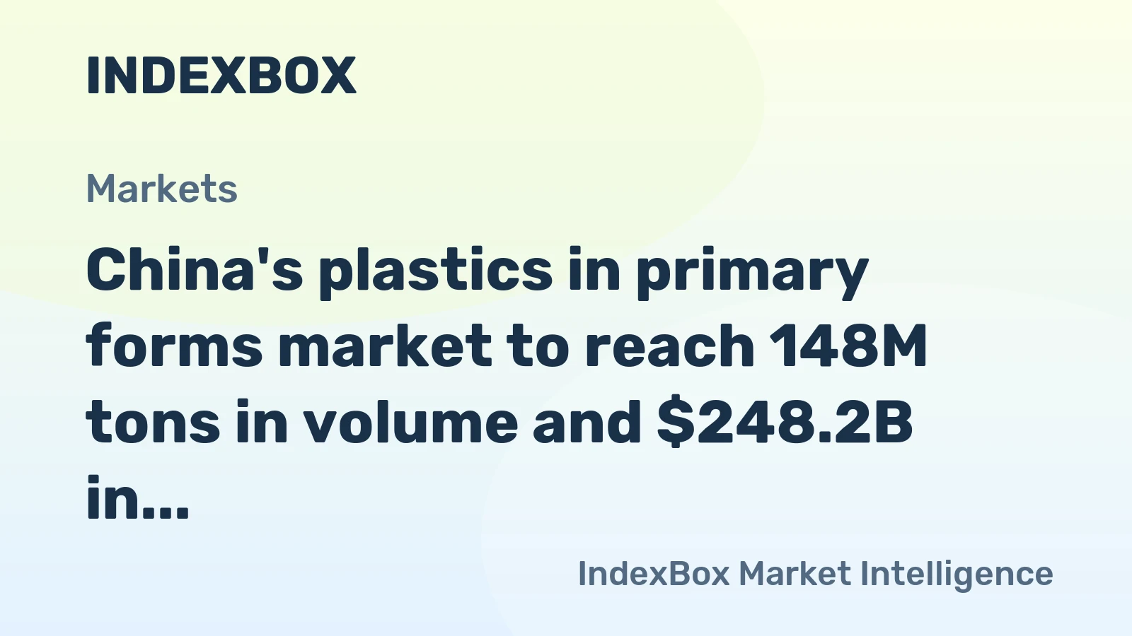 China's plastics in primary forms market to reach 148M tons in volume and $248.2B in value by 2035, driven by sustained demand growth.