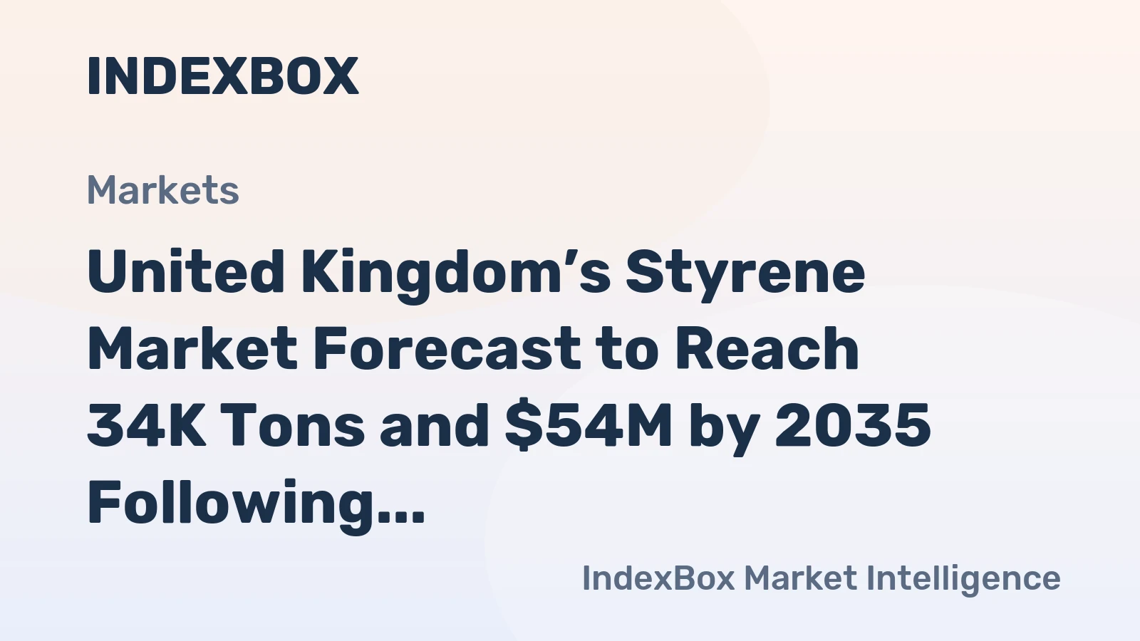 United Kingdom’s Styrene Market Forecast to Reach 34K Tons and $54M by 2035 Following Recent Contraction