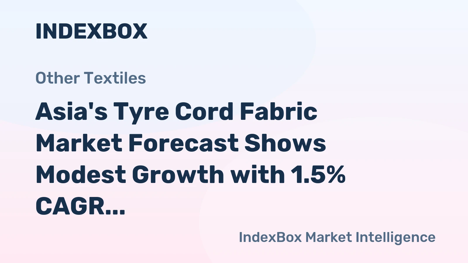 Asia's Tyre Cord Fabric Market Forecast Shows Modest Growth with 1.5% CAGR in Value Through 2035