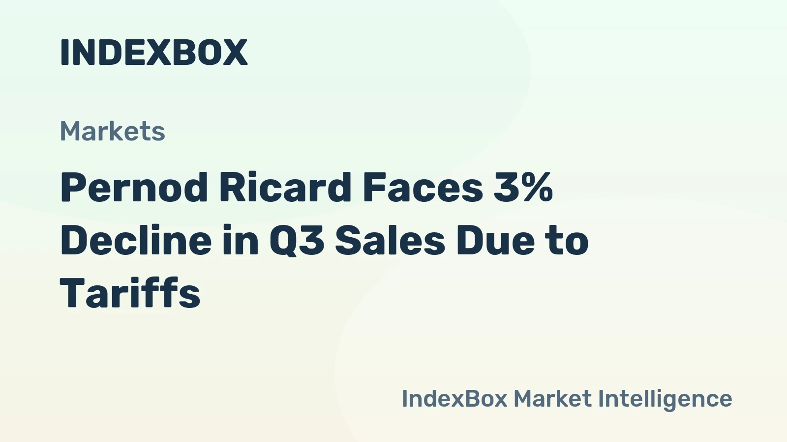Pernod Ricard Faces 3% Decline in Q3 Sales Due to Tariffs