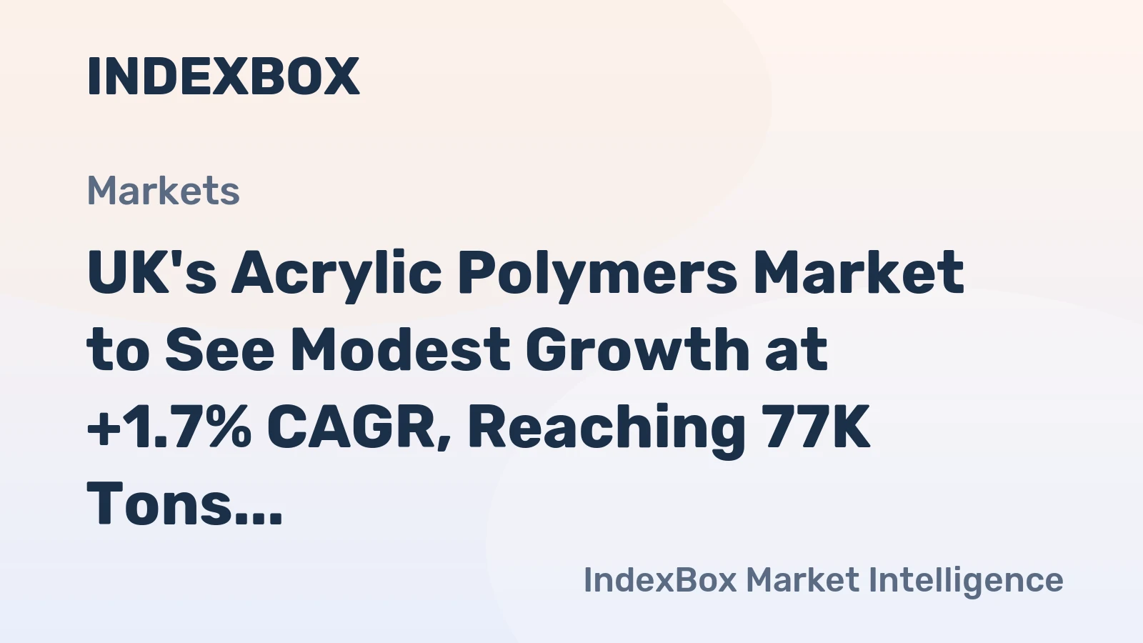 UK's Acrylic Polymers Market to See Modest Growth at +1.7% CAGR, Reaching 77K Tons by 2035