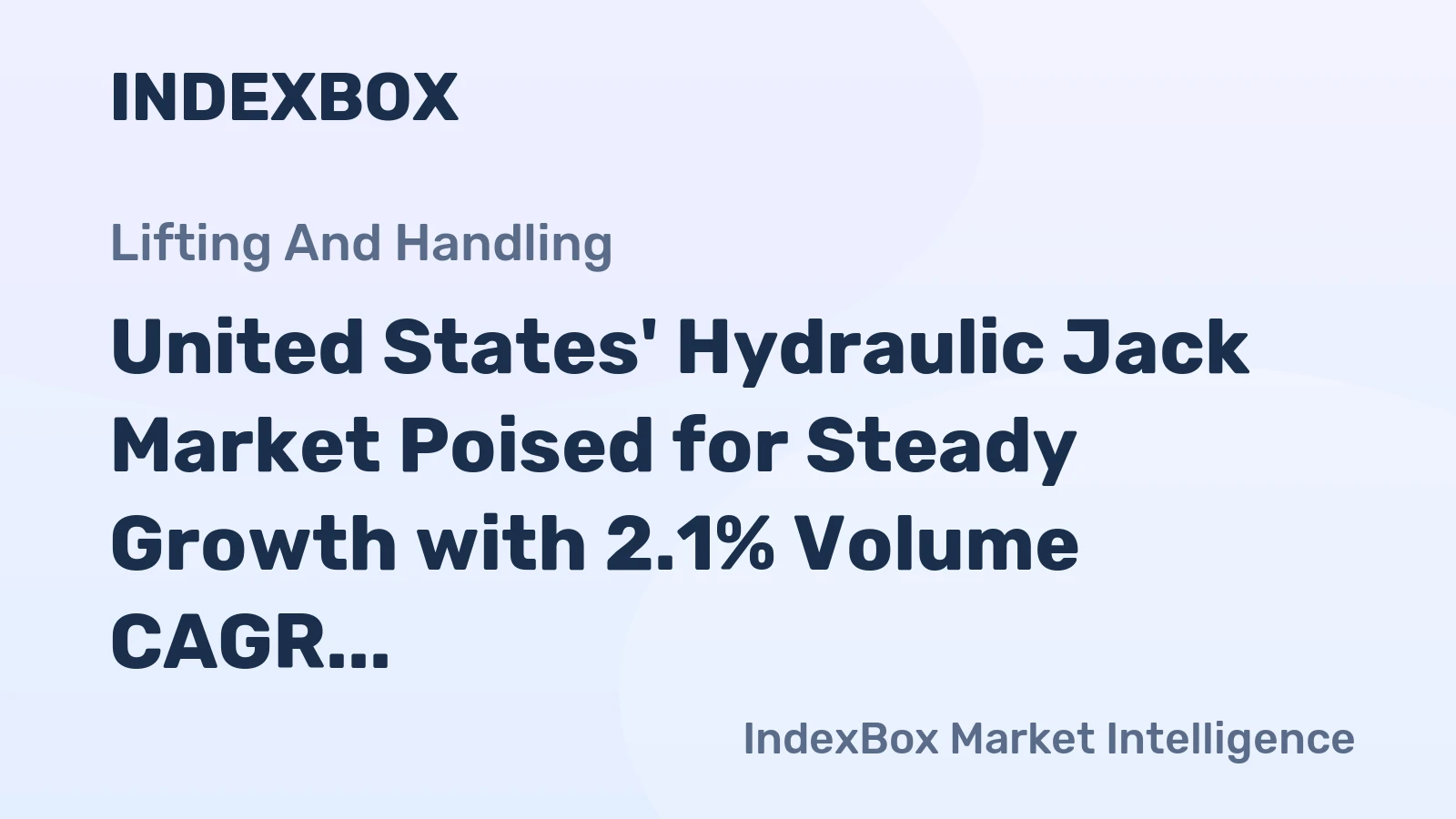 United States' Hydraulic Jack Market Poised for Steady Growth with 2.1% Volume CAGR