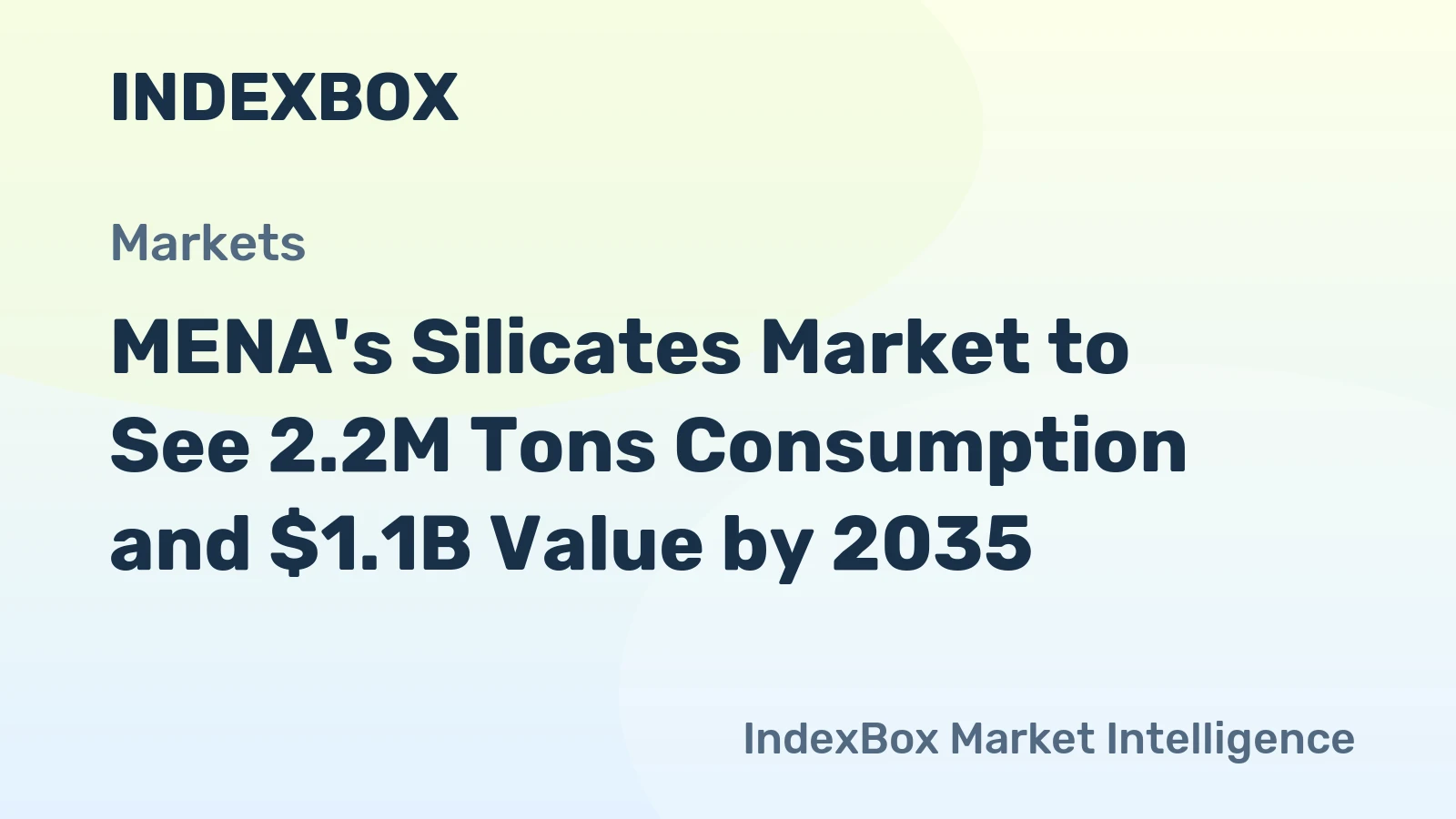 MENA's Silicates Market to See 2.2M Tons Consumption and $1.1B Value by 2035