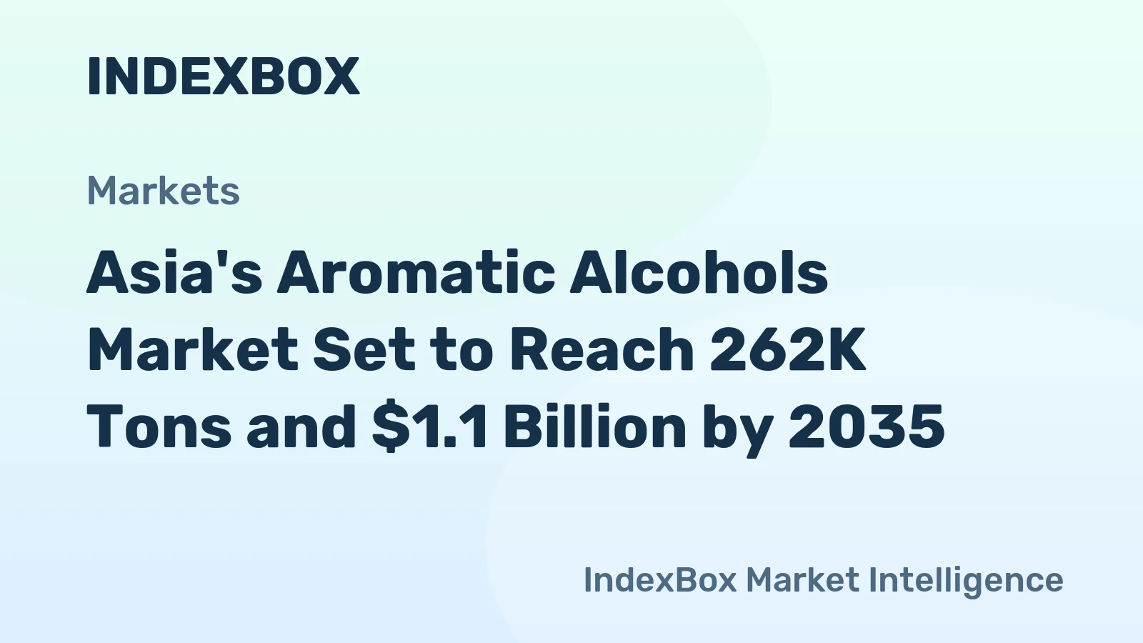 Asia's Aromatic Alcohols Market Set to Reach 262K Tons and $1.1 Billion by 2035