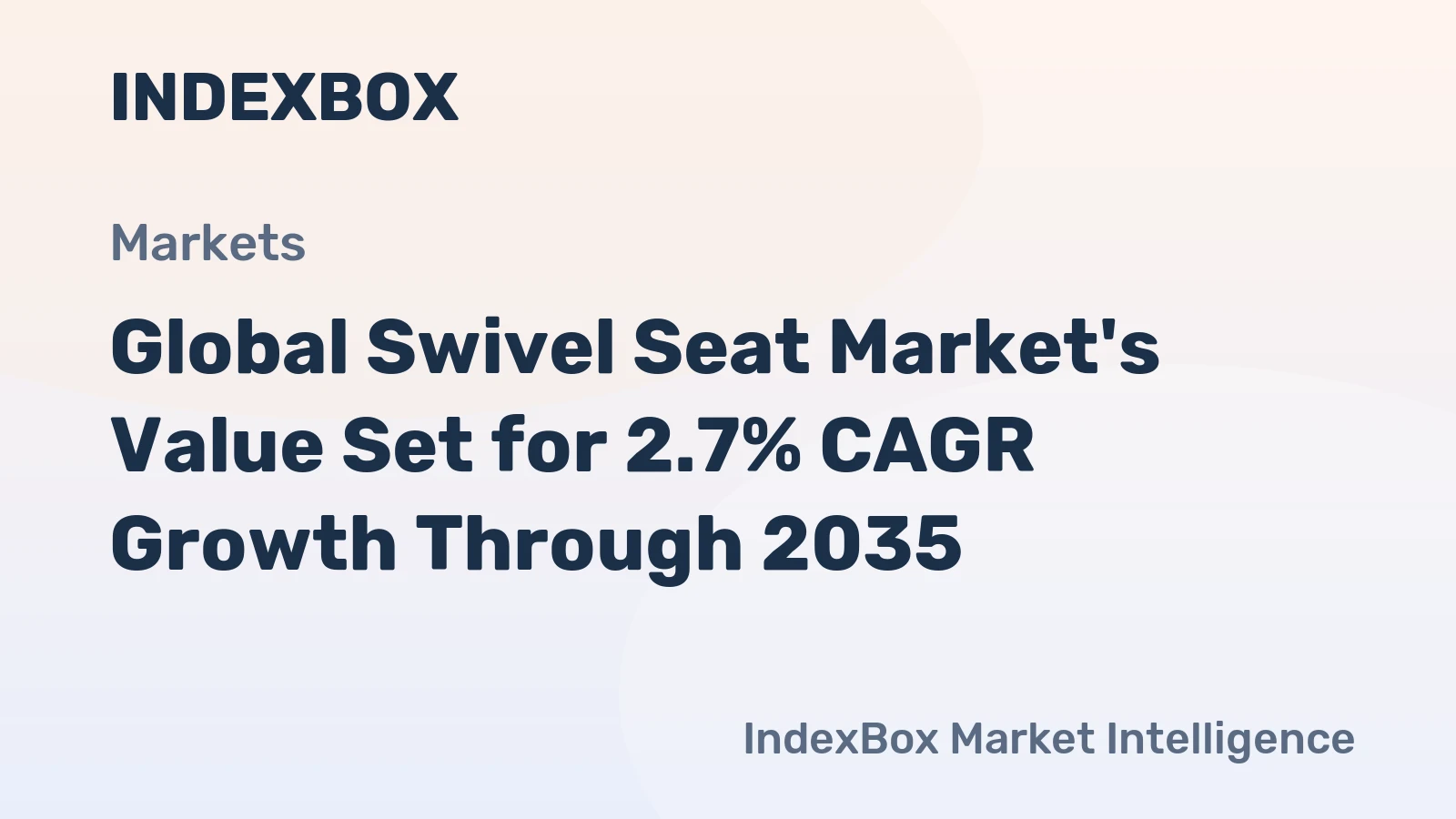 Global Swivel Seat Market's Value Set for 2.7% CAGR Growth Through 2035