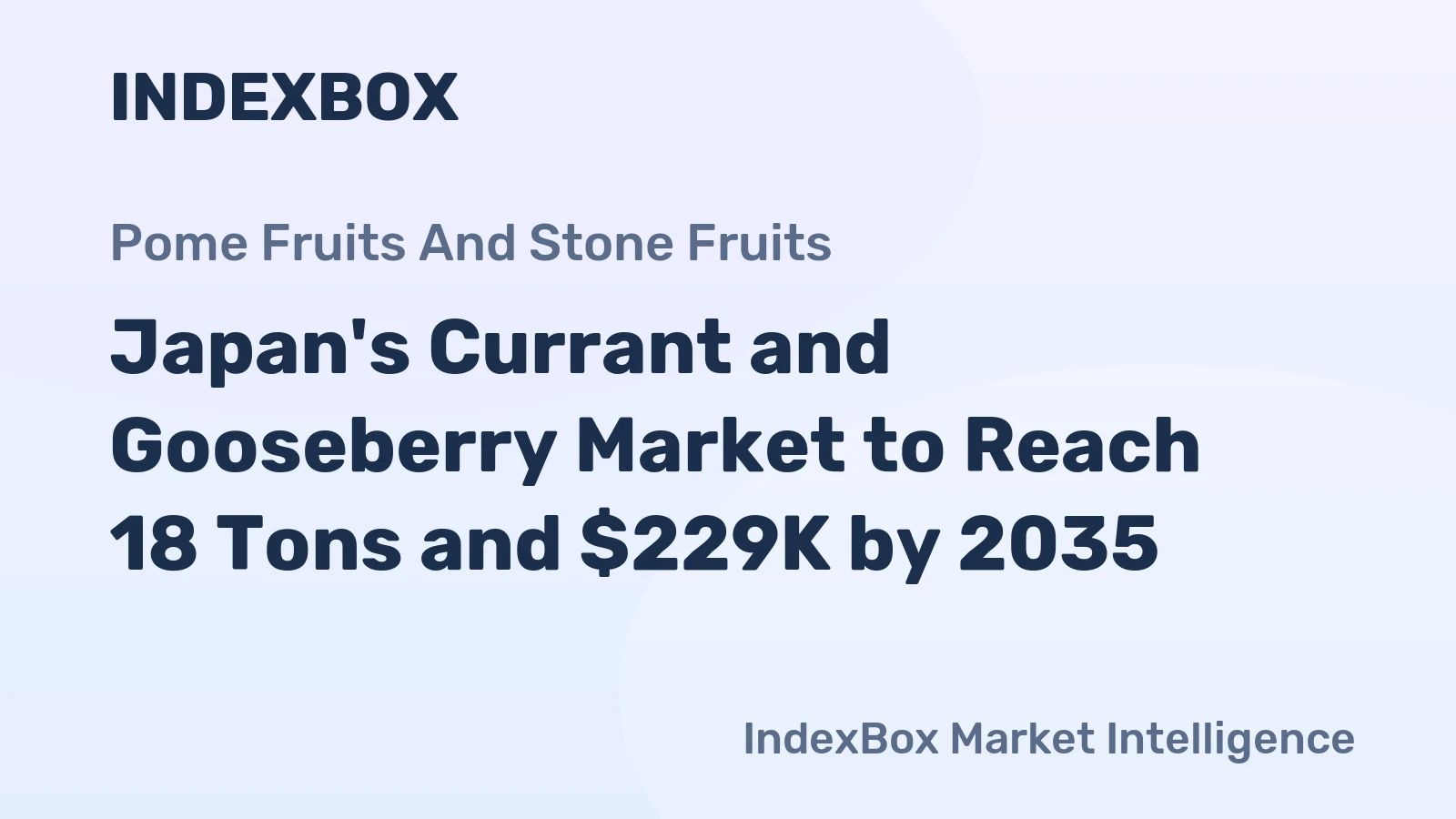 Japan's Currant and Gooseberry Market to Reach 18 Tons and $229K by 2035