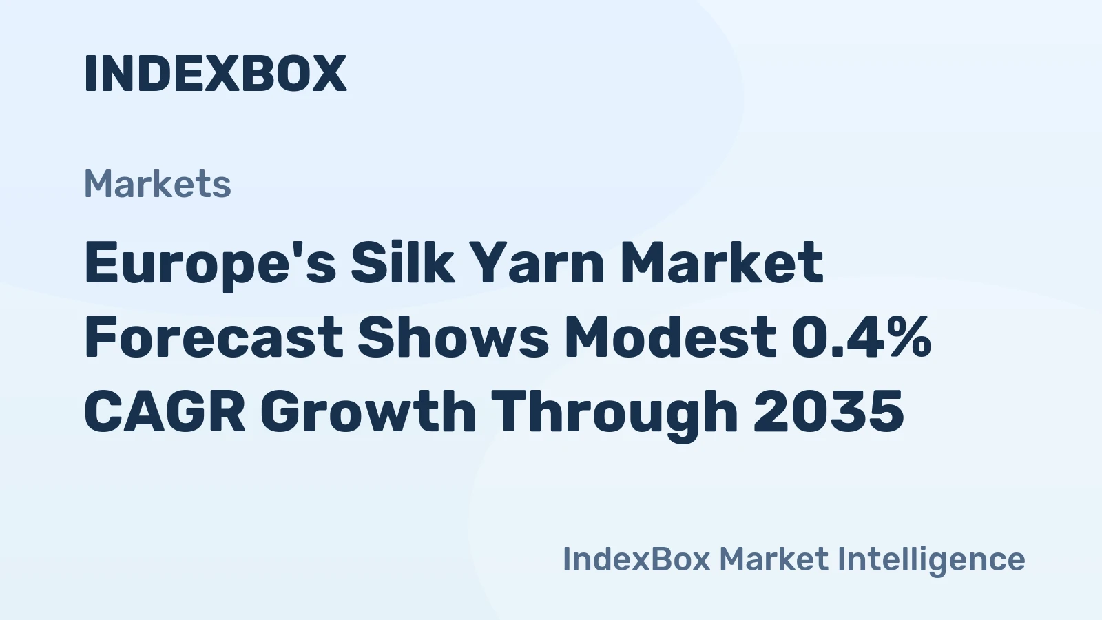 Europe's Silk Yarn Market Forecast Shows Modest 0.4% CAGR Growth Through 2035
