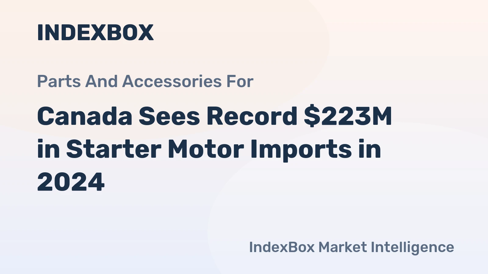 Canada Sees Record $223M in Starter Motor Imports in 2024