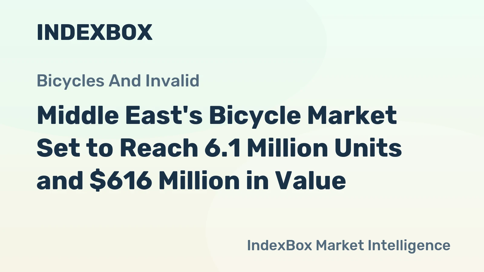Middle East's Bicycle Market Set to Reach 6.1 Million Units and $616 Million in Value
