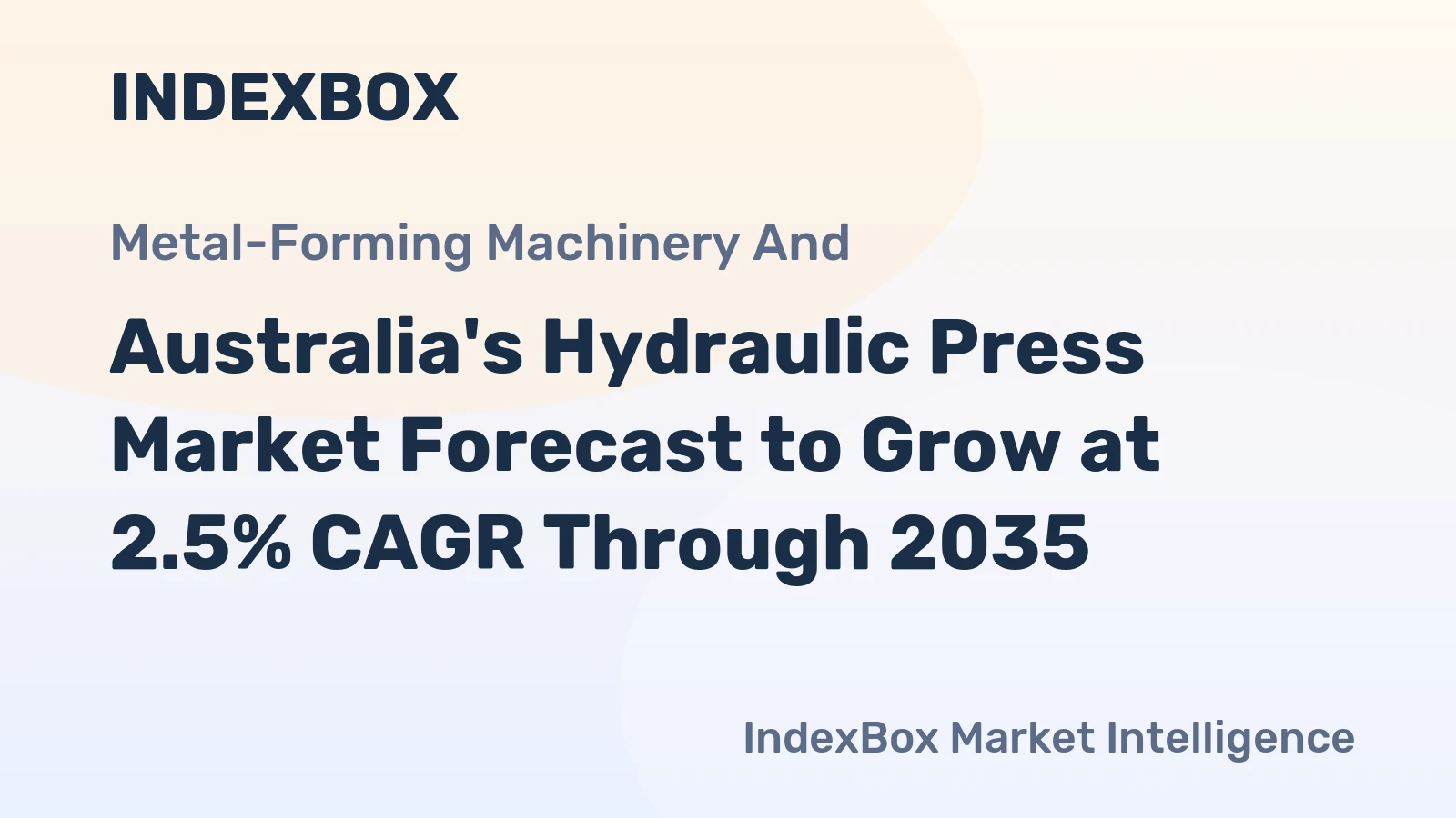 Australia's Hydraulic Press Market Forecast to Grow at 2.5% CAGR Through 2035