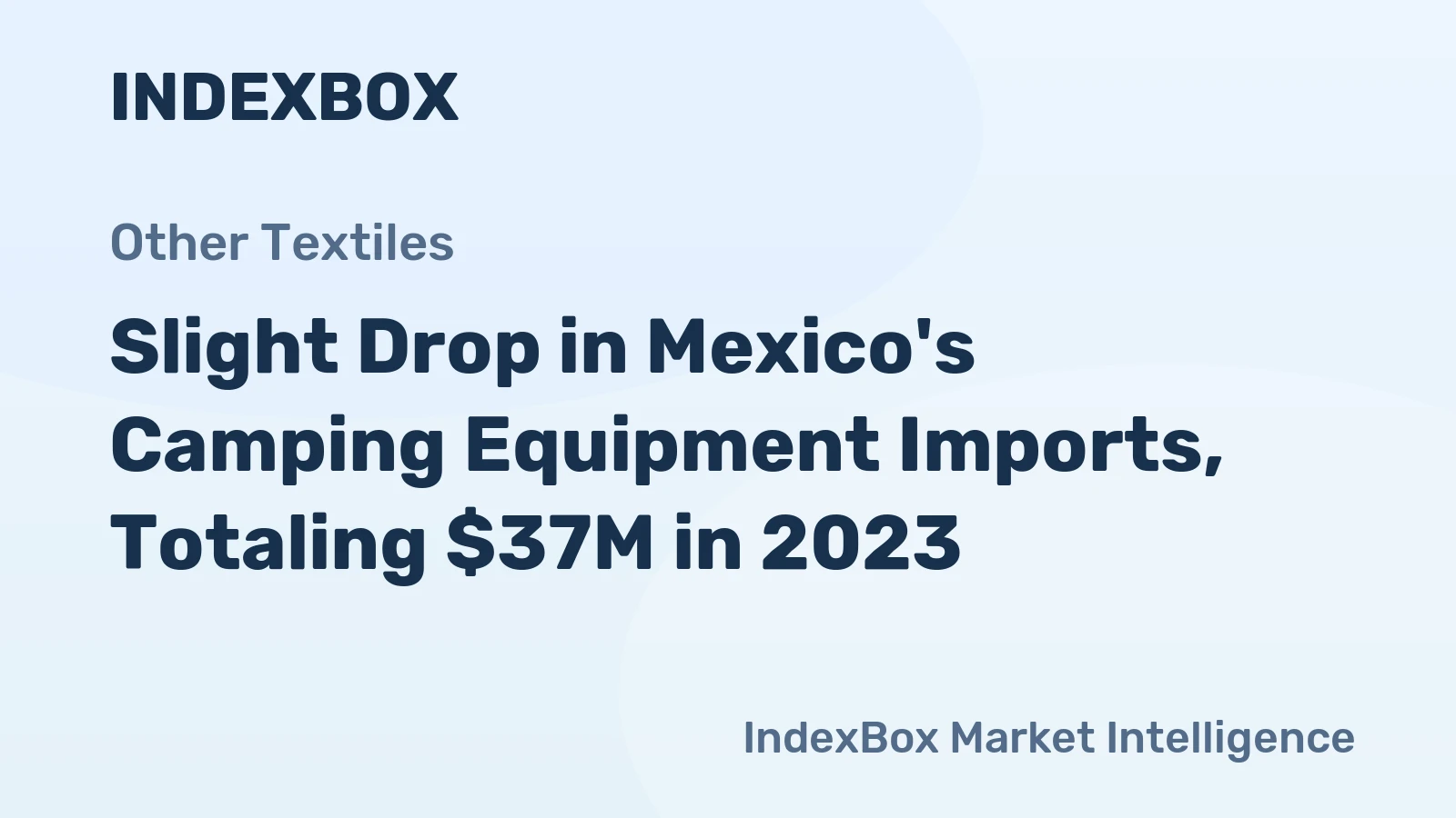 Slight Drop in Mexico's Camping Equipment Imports, Totaling $37M in 2023