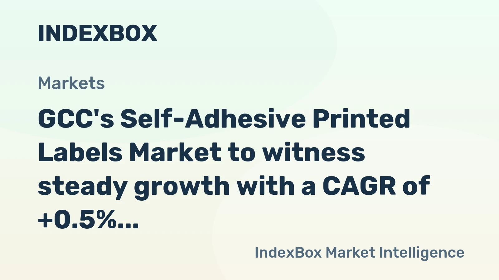 GCC's Self-Adhesive Printed Labels Market to witness steady growth with a CAGR of +0.5% through 2035