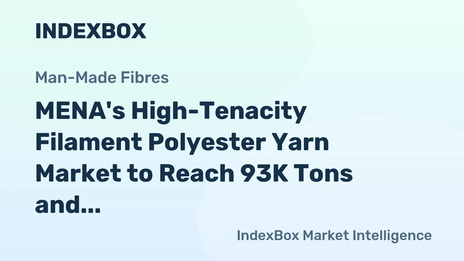 MENA's High-Tenacity Filament Polyester Yarn Market to Reach 93K Tons and $251M by 2035