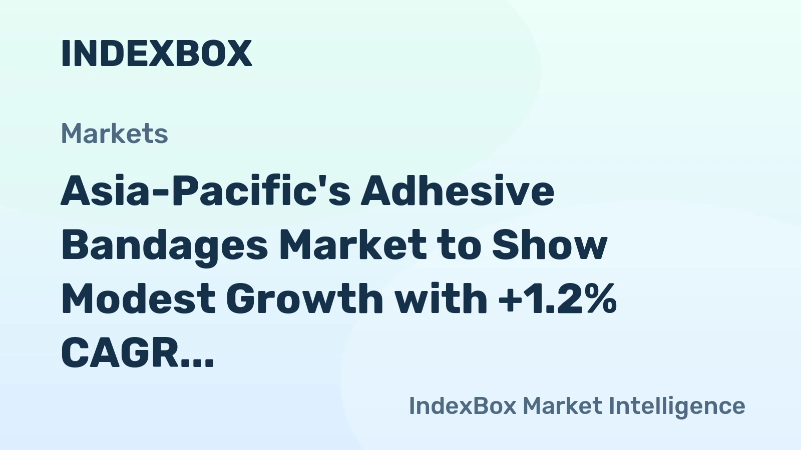 Asia-Pacific's Adhesive Bandages Market to Show Modest Growth with +1.2% CAGR through 2035