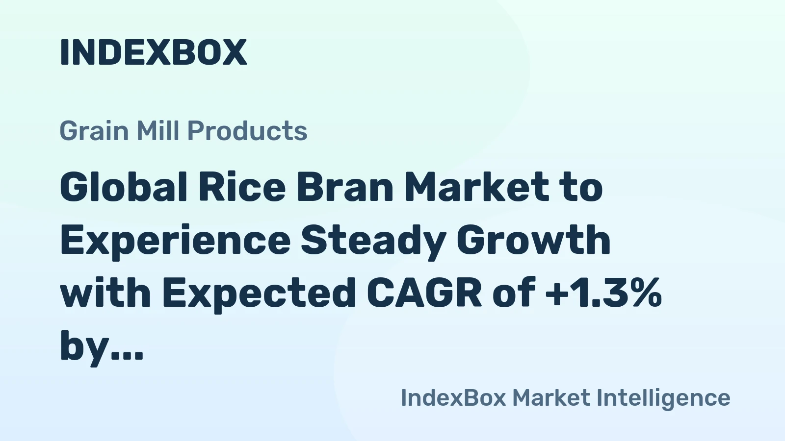 Global Rice Bran Market to Experience Steady Growth with Expected CAGR of +1.3% by 2035