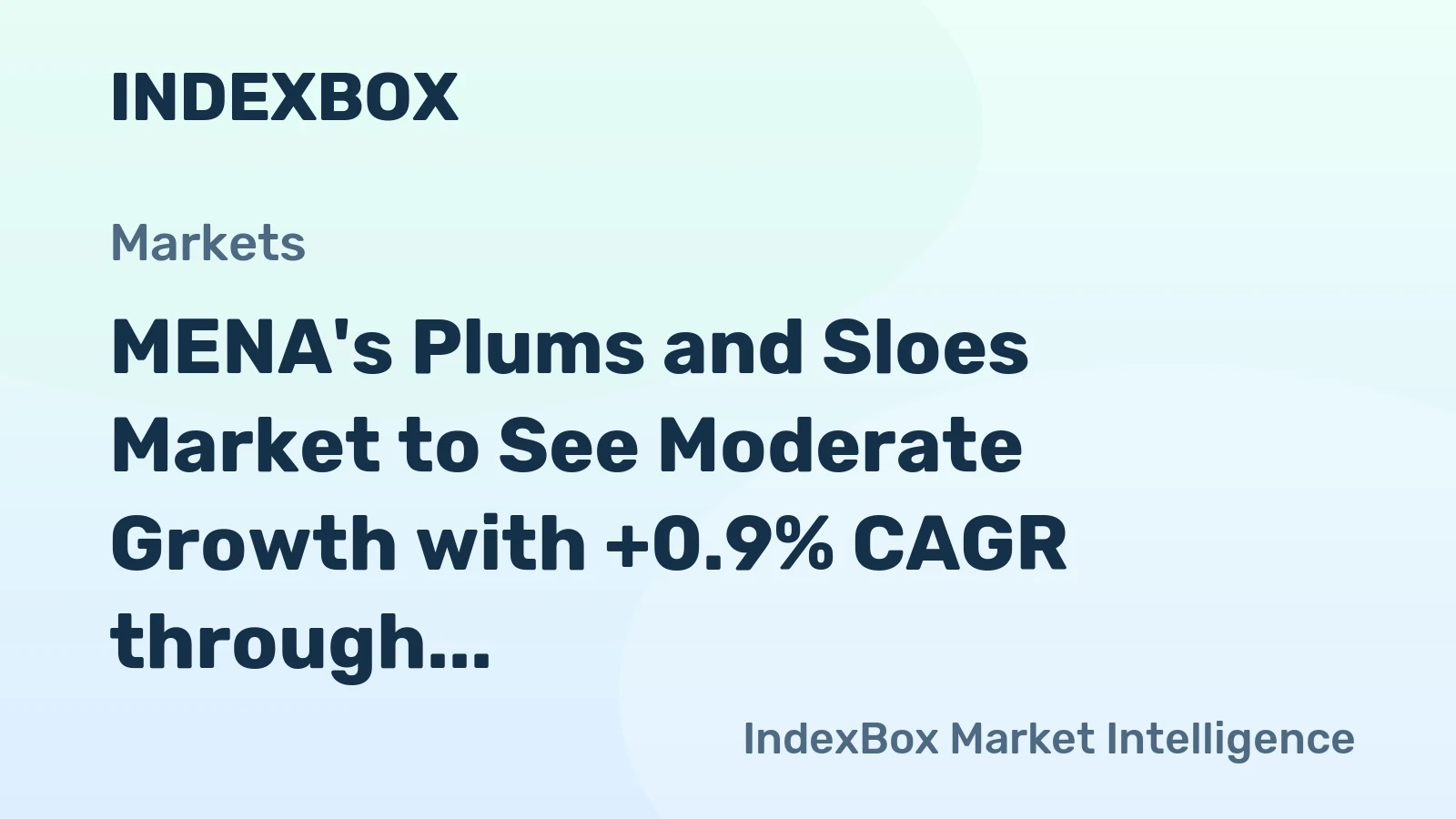 MENA's Plums and Sloes Market to See Moderate Growth with +0.9% CAGR through 2035