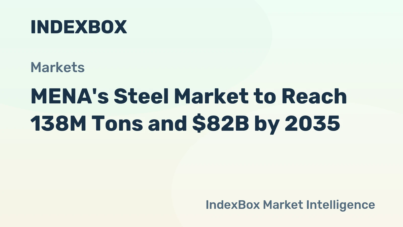 MENA's Steel Market to Reach 138M Tons and $82B by 2035