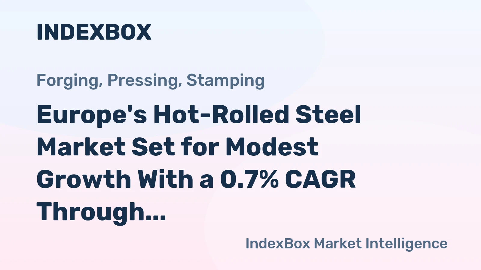 Europe's Hot-Rolled Steel Market Set for Modest Growth With a 0.7% CAGR Through 2035
