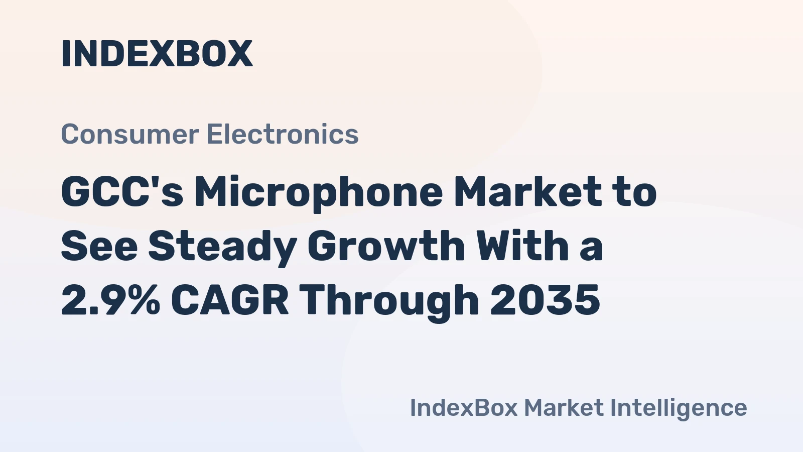 GCC's Microphone Market to See Steady Growth With a 2.9% CAGR Through 2035