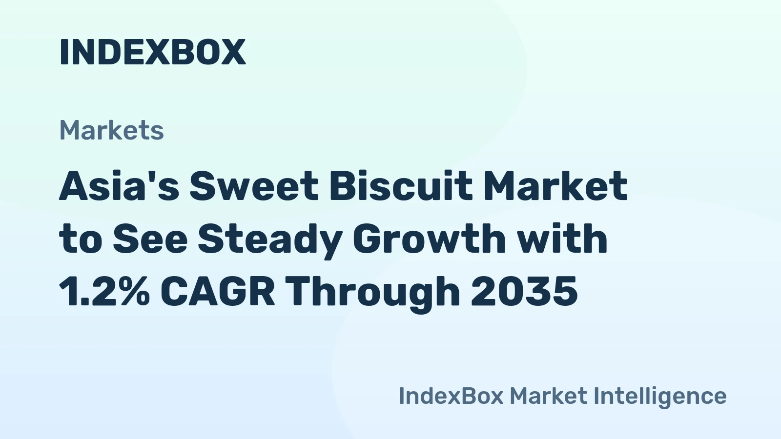 Asia's Sweet Biscuit Market to See Steady Growth with 1.2% CAGR Through 2035