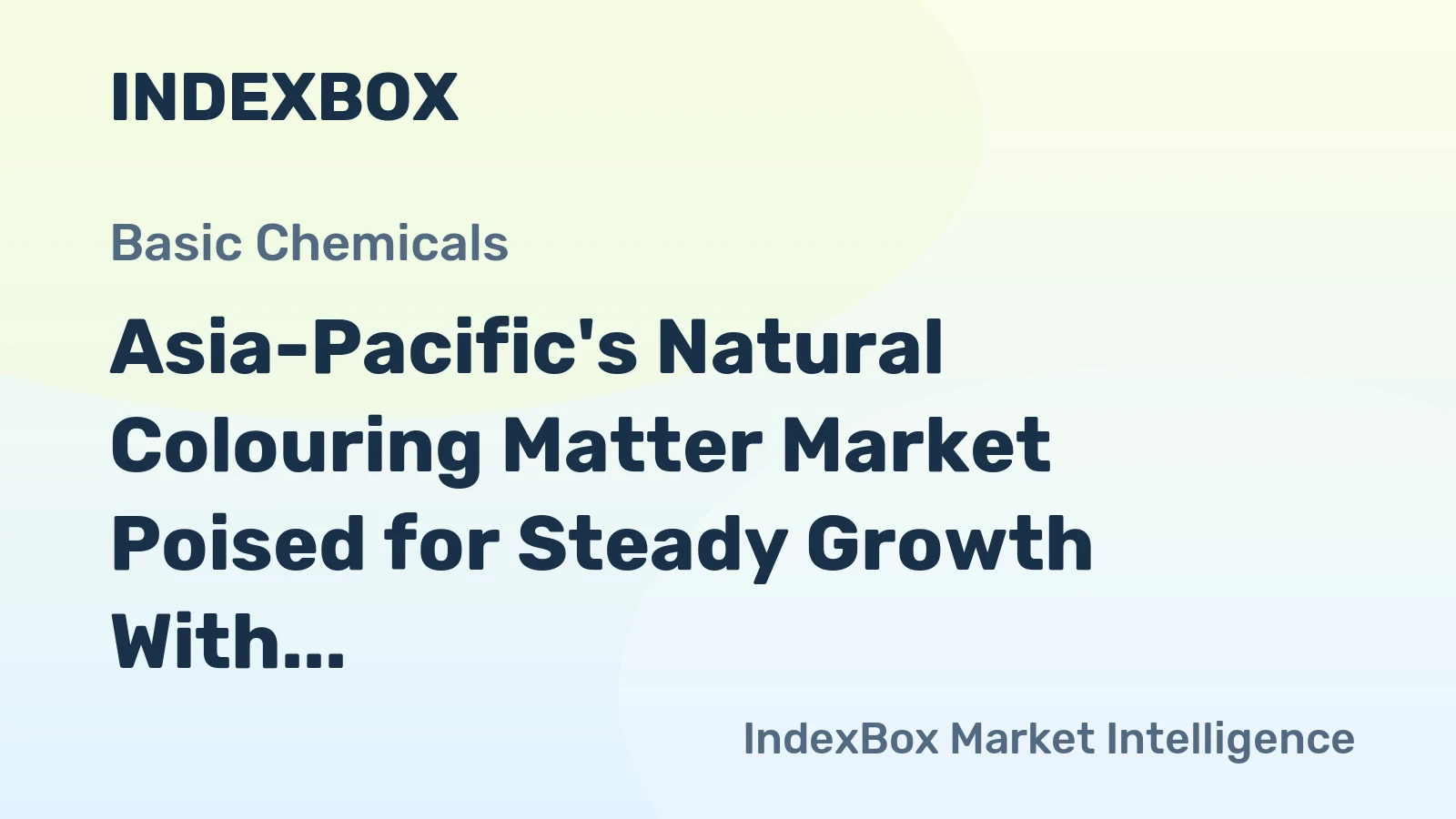 Asia-Pacific's Natural Colouring Matter Market Poised for Steady Growth With 2% CAGR in Value