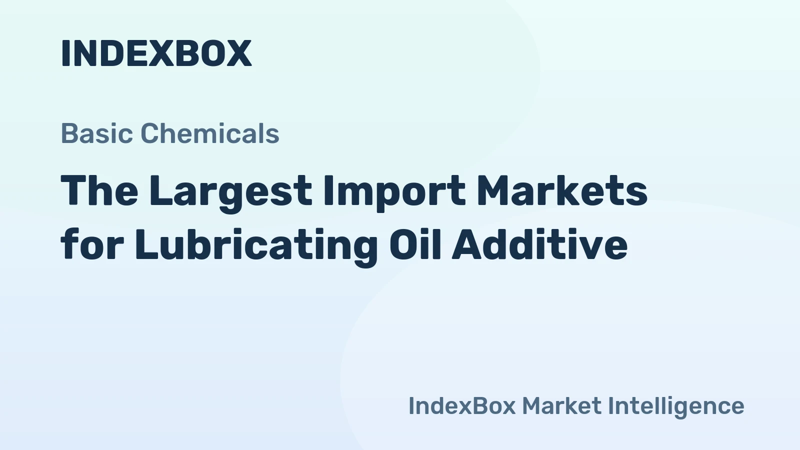 The Largest Import Markets for Lubricating Oil Additive