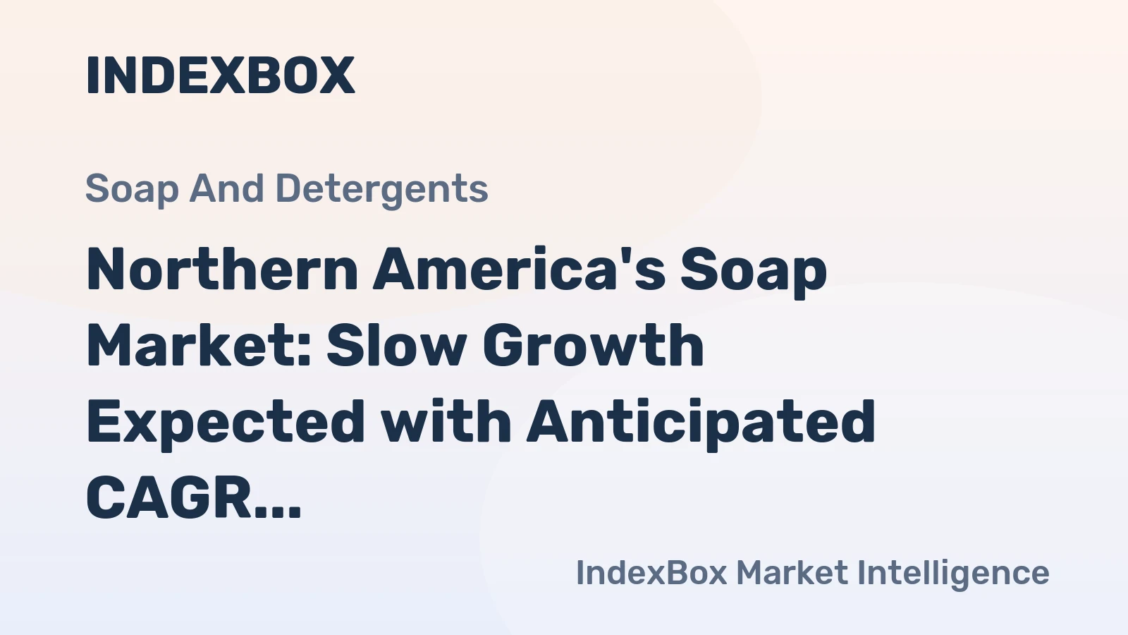 Northern America's Soap Market: Slow Growth Expected with Anticipated CAGR of +0.2% from 2024 to 2035