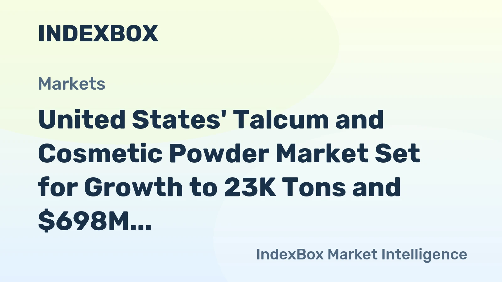 United States' Talcum and Cosmetic Powder Market Set for Growth to 23K Tons and $698M by 2035