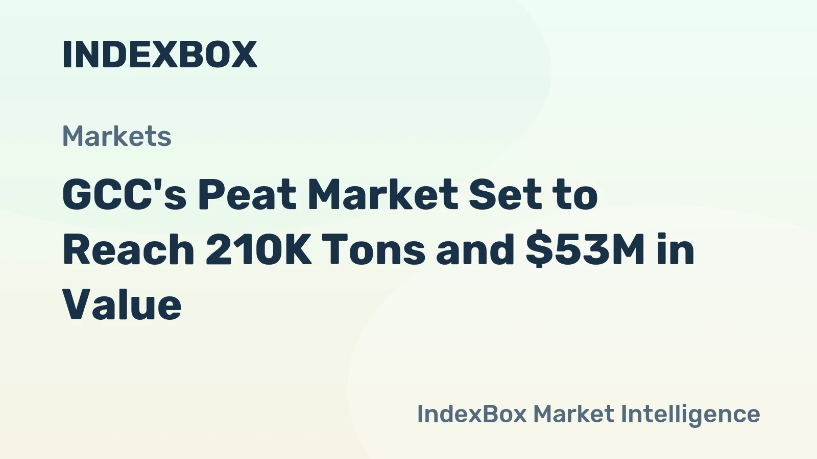 GCC's Peat Market Set to Reach 210K Tons and $53M in Value