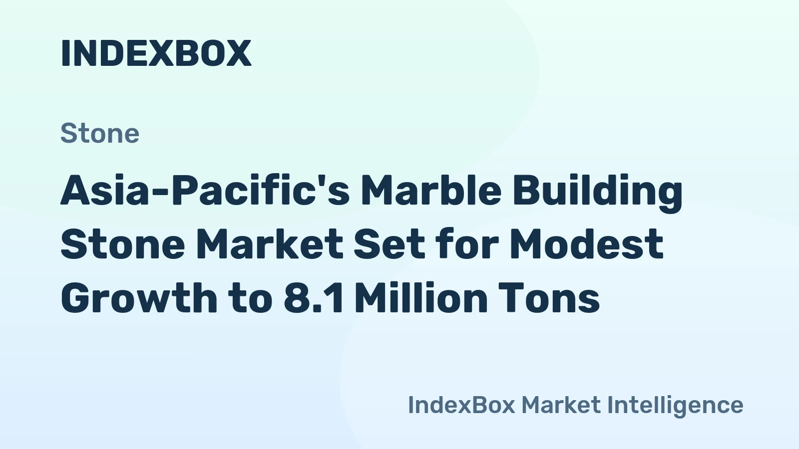 Asia-Pacific's Marble Building Stone Market Set for Modest Growth to 8.1 Million Tons
