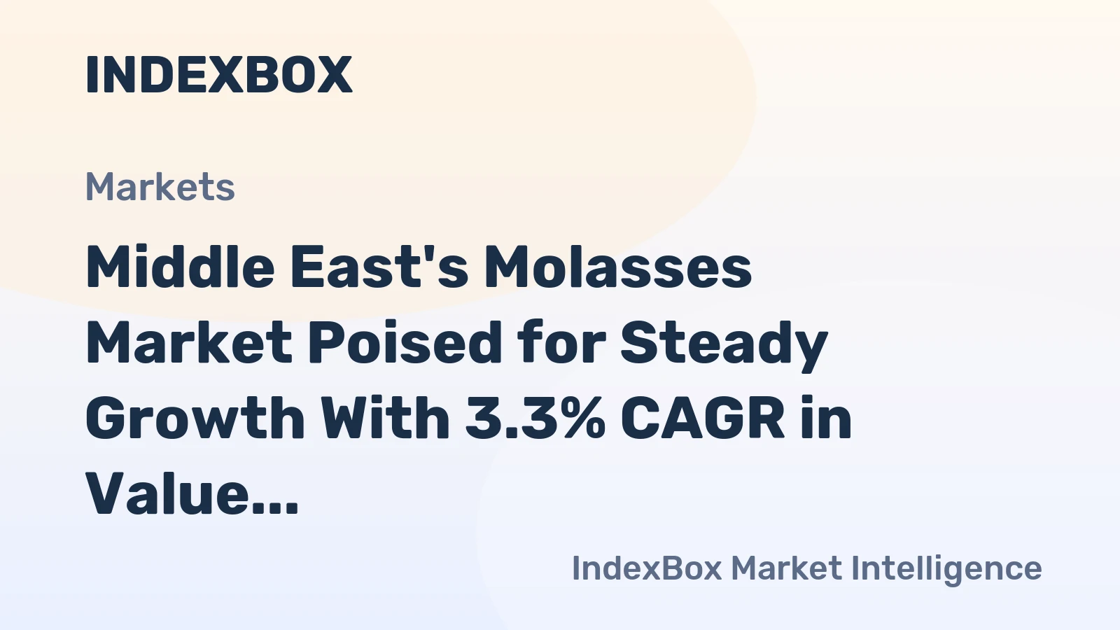 Middle East's Molasses Market Poised for Steady Growth With 3.3% CAGR in Value Through 2035