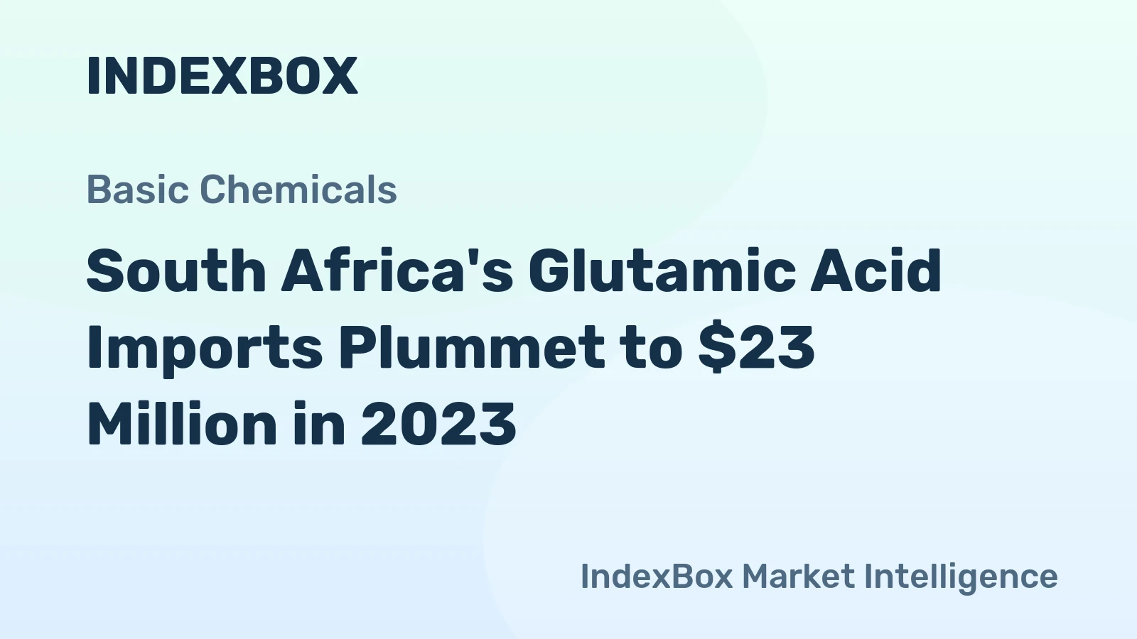 South Africa's Glutamic Acid Imports Plummet to $23 Million in 2023