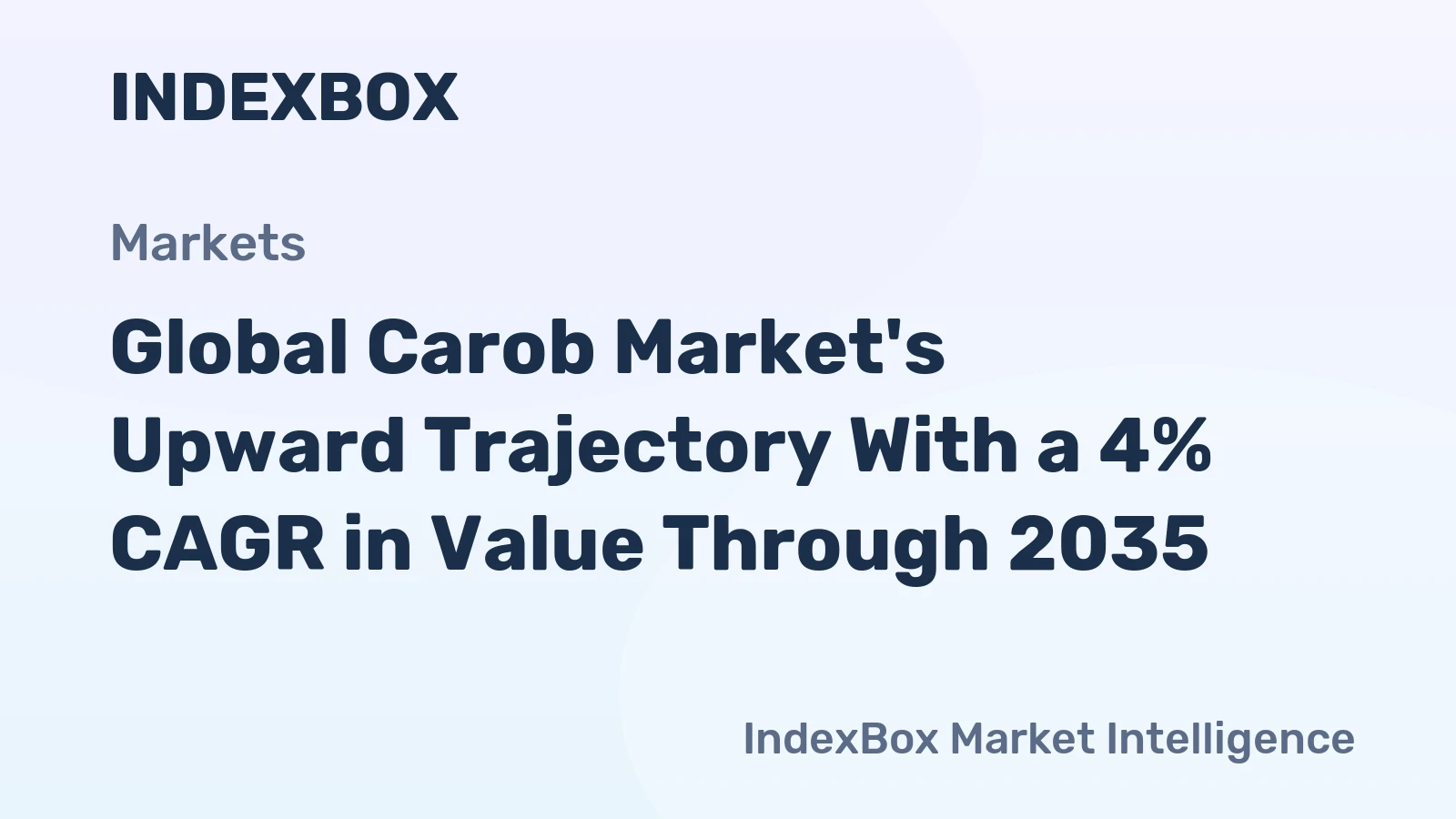 Global Carob Market's Upward Trajectory With a 4% CAGR in Value Through 2035