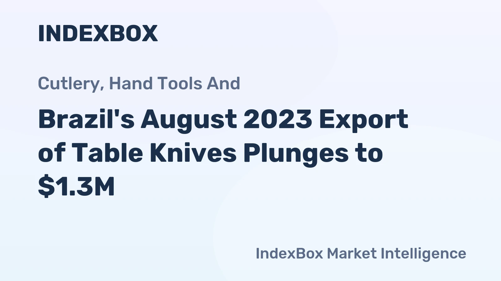 Brazil's August 2023 Export of Table Knives Plunges to $1.3M