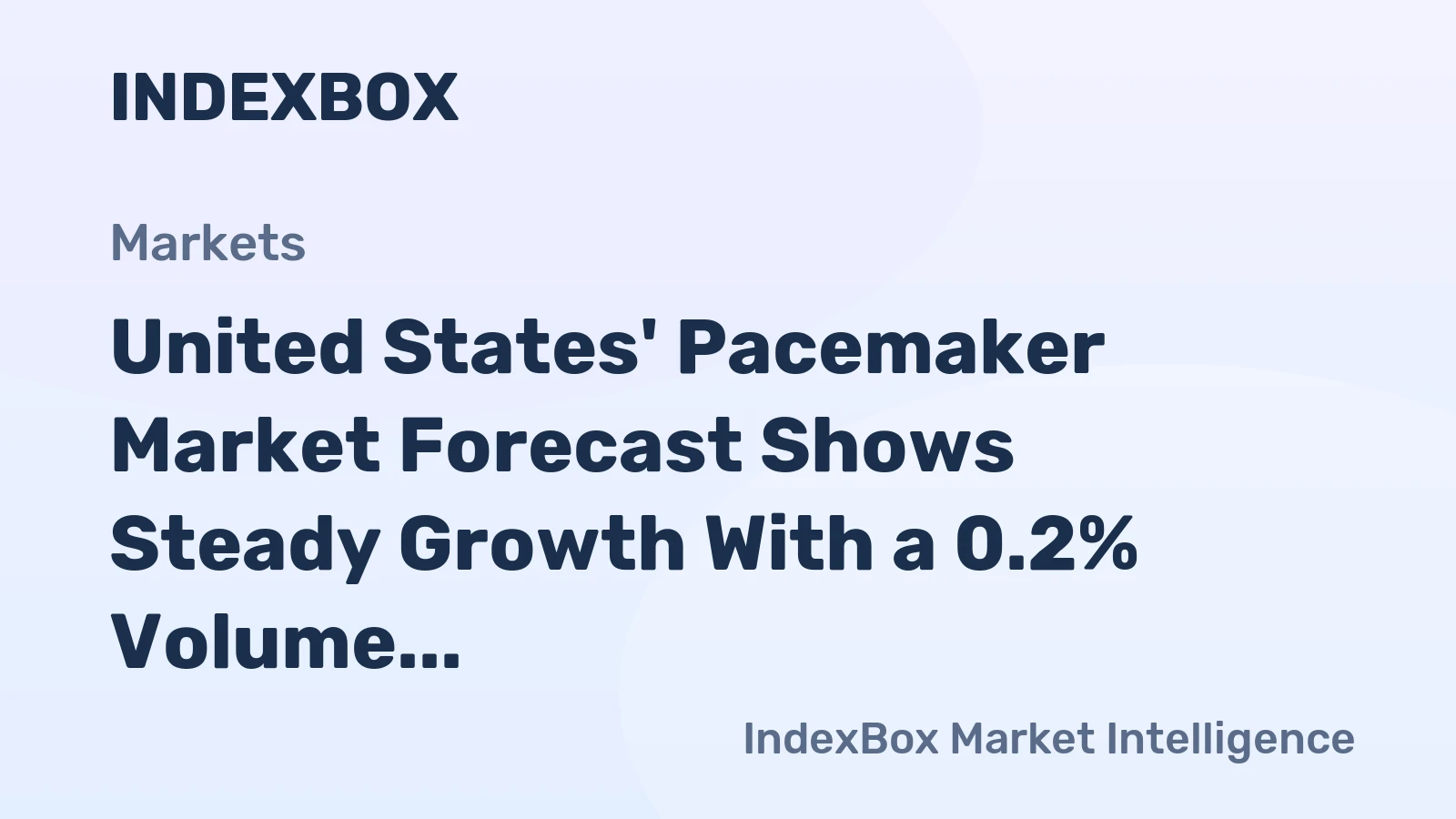United States' Pacemaker Market Forecast Shows Steady Growth With a 0.2% Volume CAGR Through 2035