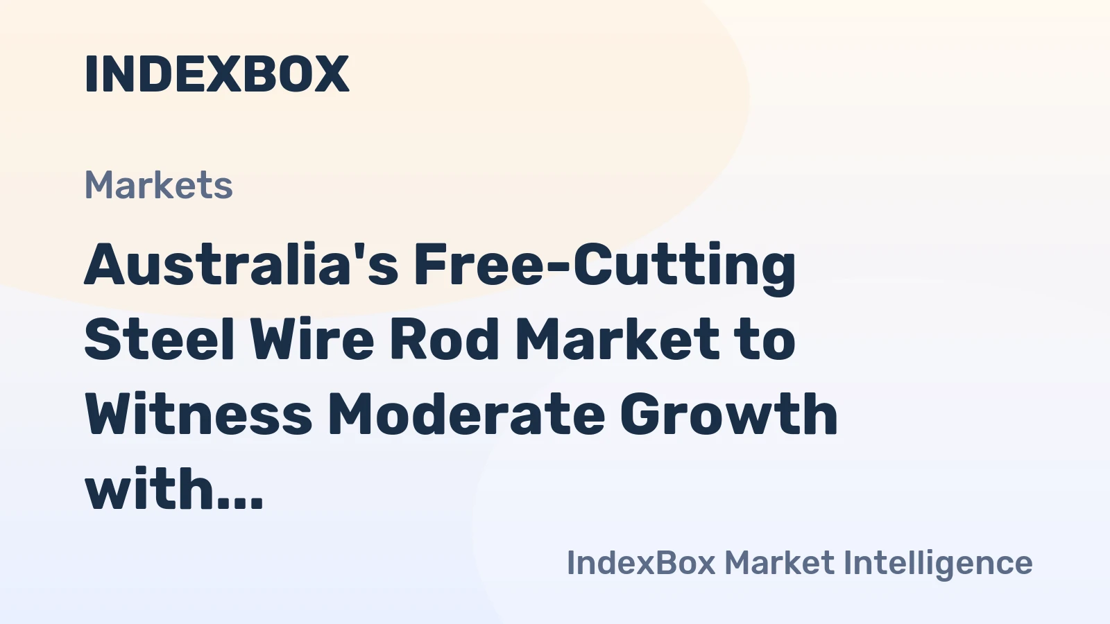 Australia's Free-Cutting Steel Wire Rod Market to Witness Moderate Growth with +0.4% CAGR over 2024-2035