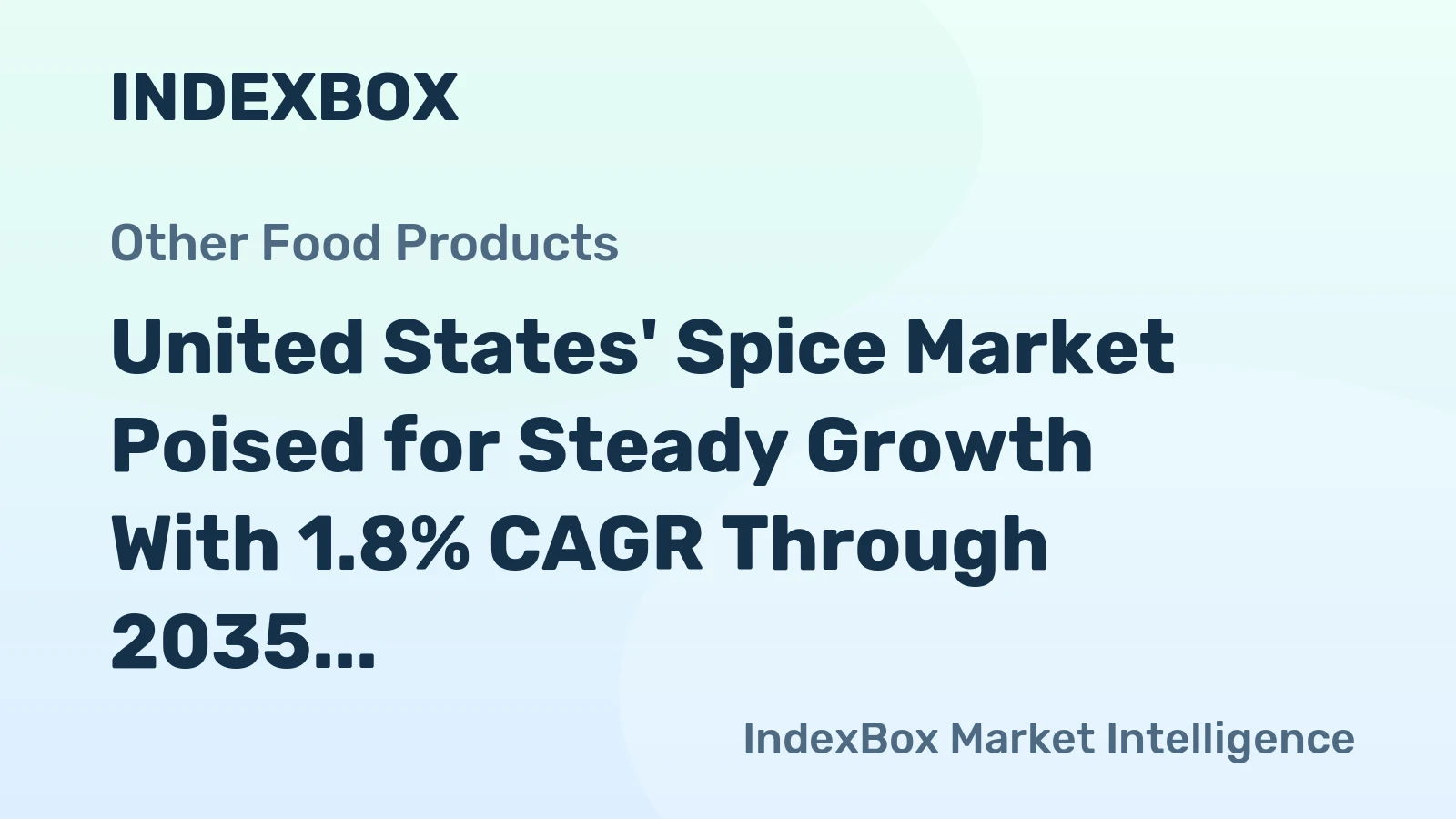 United States' Spice Market Poised for Steady Growth With 1.8% CAGR Through 2035