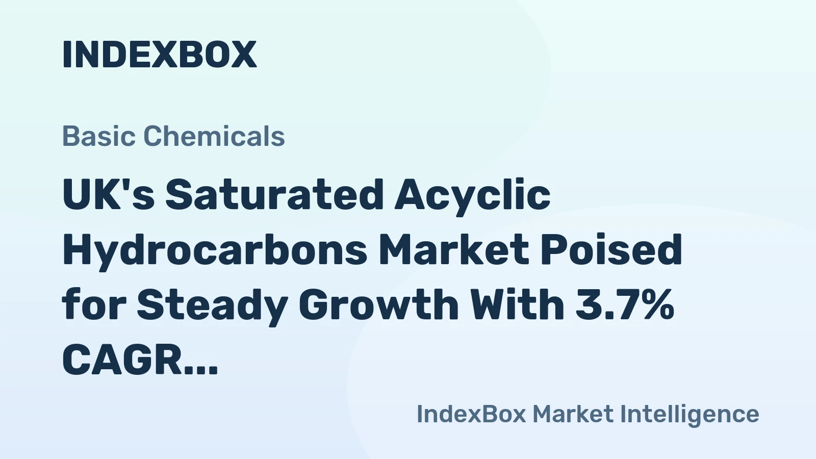 UK's Saturated Acyclic Hydrocarbons Market Poised for Steady Growth With 3.7% CAGR in Value