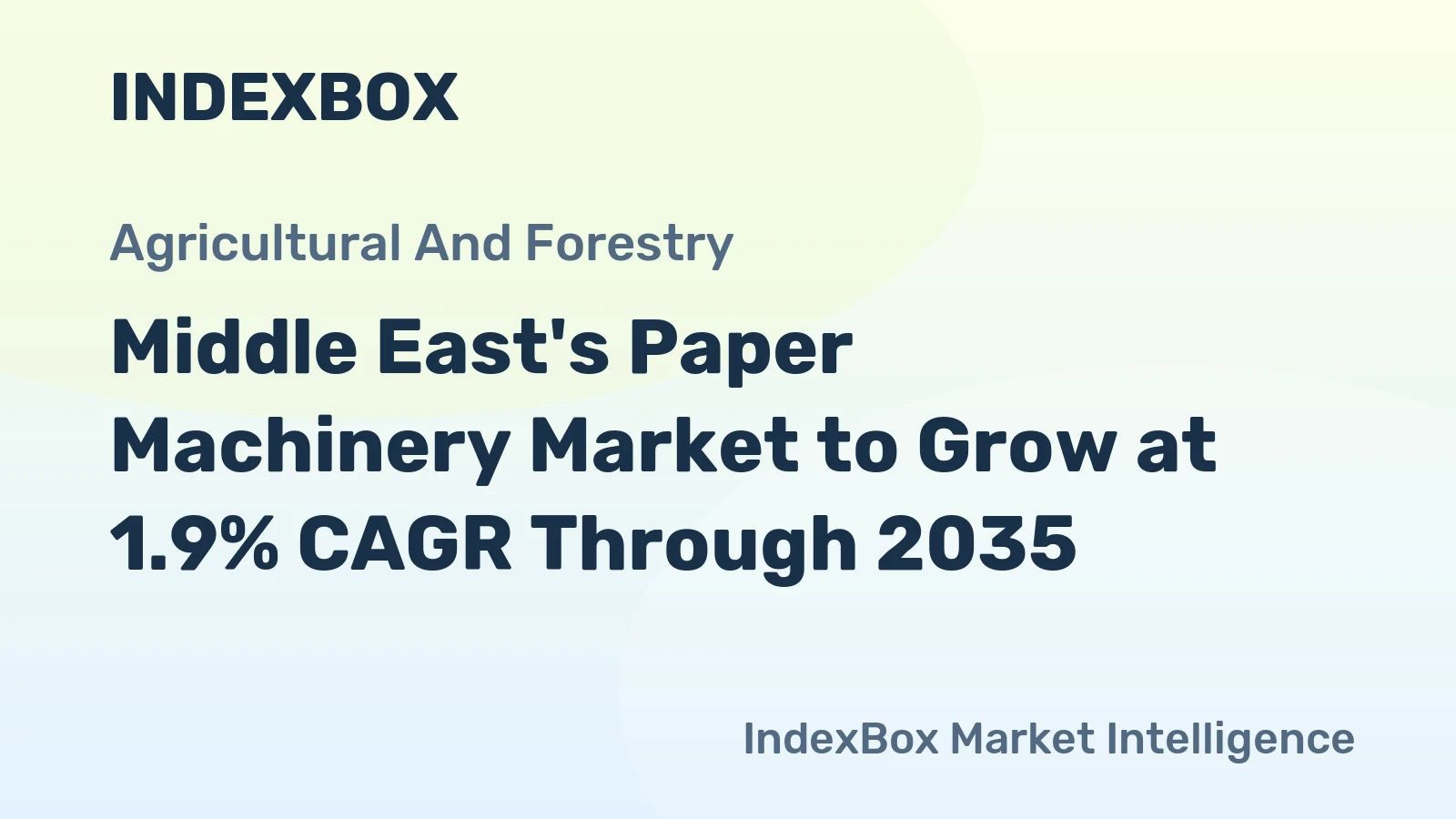Middle East's Paper Machinery Market to Grow at 1.9% CAGR Through 2035