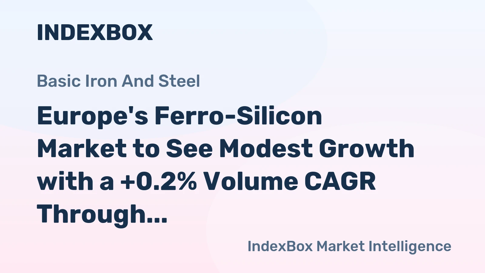 Europe's Ferro-Silicon Market to See Modest Growth with a +0.2% Volume CAGR Through 2035