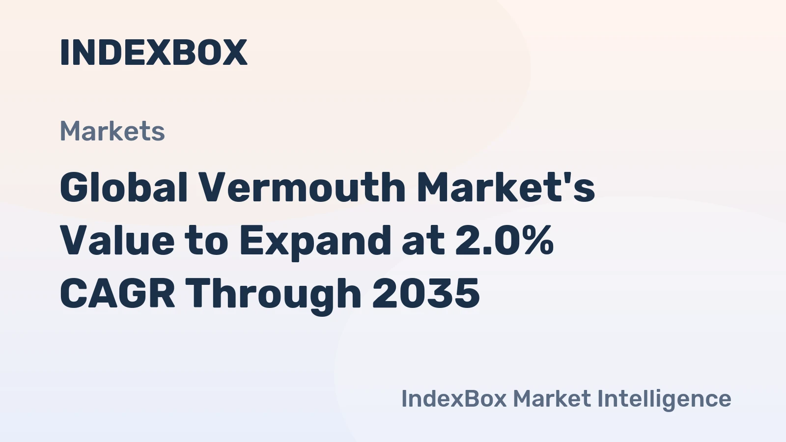 Global Vermouth Market's Value to Expand at 2.0% CAGR Through 2035