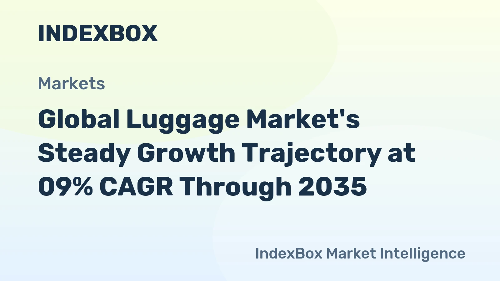 Global Luggage Market's Steady Growth Trajectory at 09% CAGR Through 2035