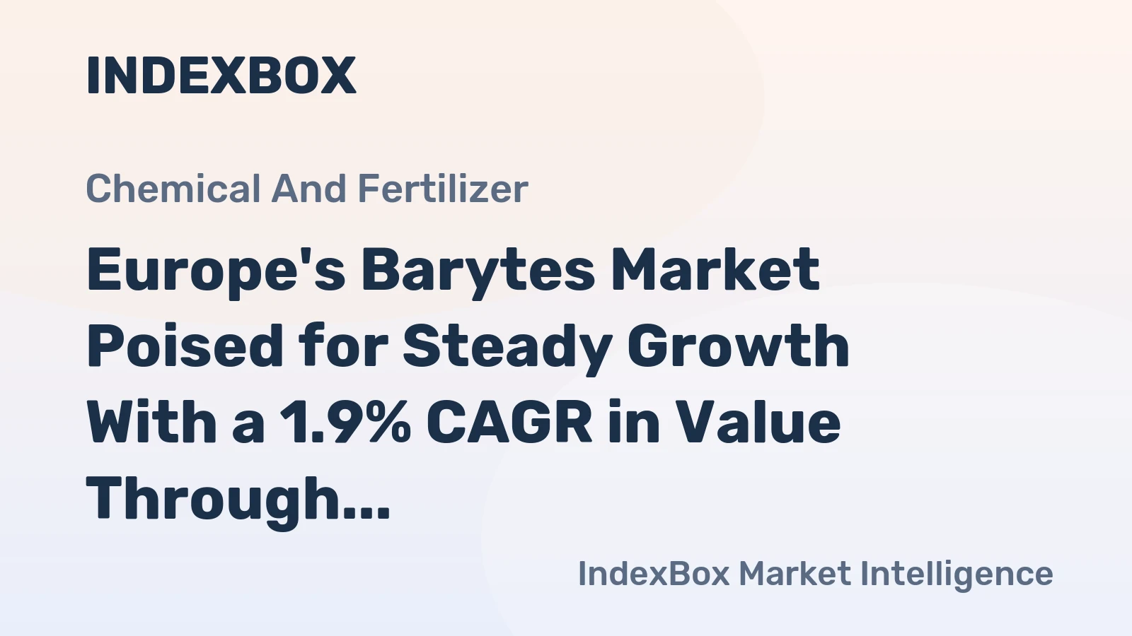 Europe's Barytes Market Poised for Steady Growth With a 1.9% CAGR in Value Through 2035