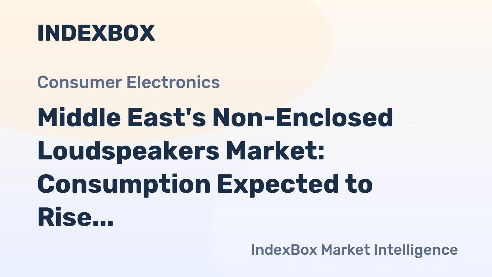 Middle East's Non-Enclosed Loudspeakers Market: Consumption Expected to Rise Over Next Decade with Volume Reaching 38M Units and Value at $240M by 2035