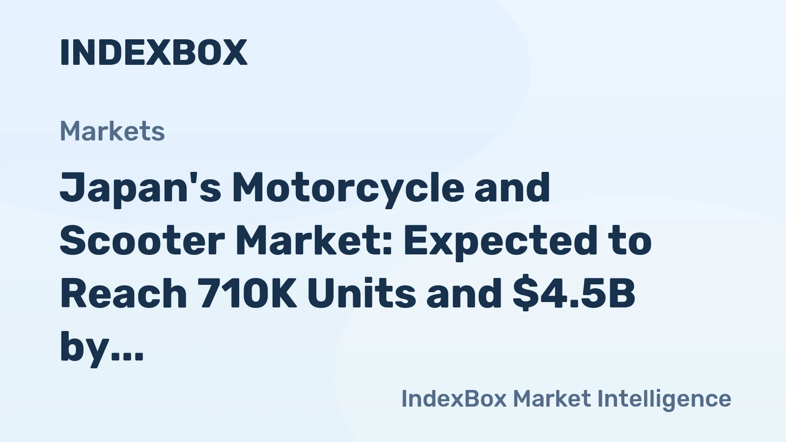 Japan's Motorcycle and Scooter Market: Expected to Reach 710K Units and $4.5B by 2035