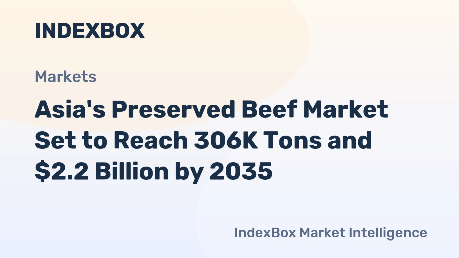 Asia's Preserved Beef Market Set to Reach 306K Tons and $2.2 Billion by 2035